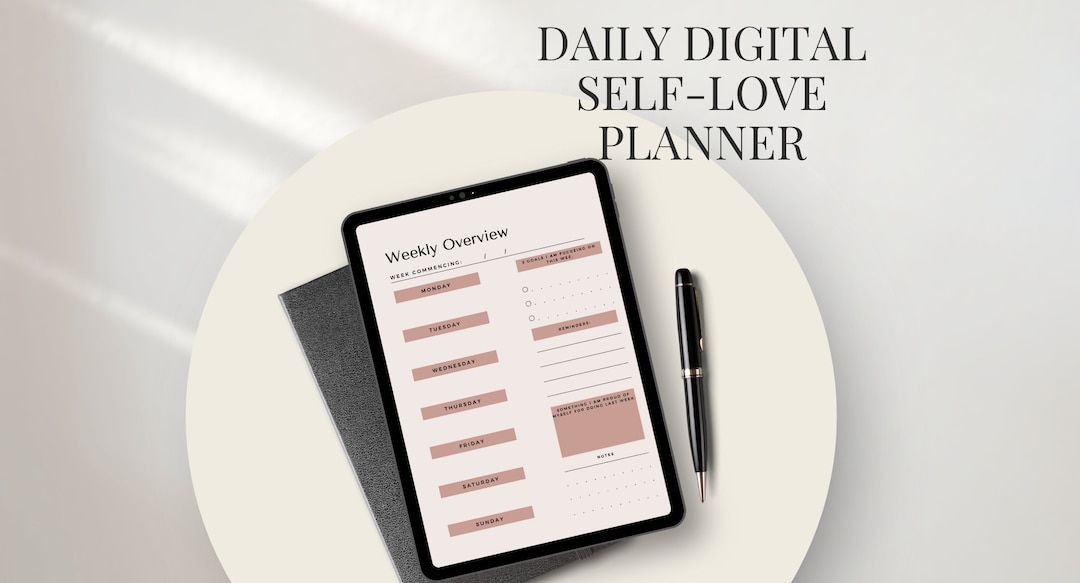 Digital Self-love & Gratitude Daily Planner | Compatible With Ipad ...