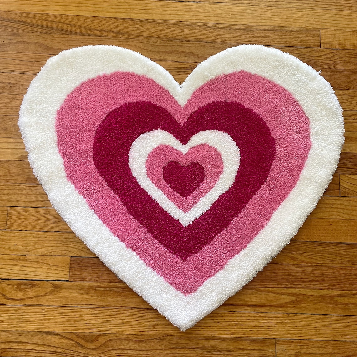 Multicolored Pink Heart Tufted Rug - Etsy