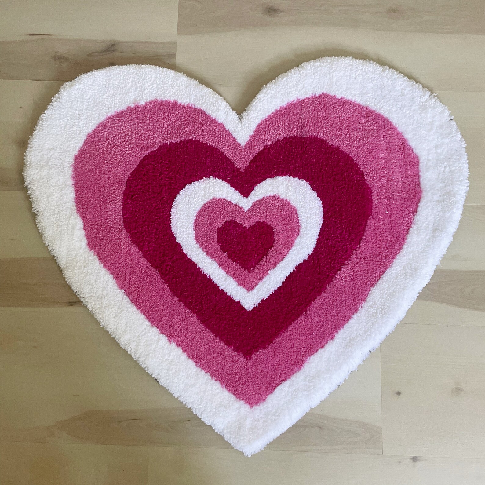 Multicolored Pink Heart Tufted Rug - Etsy