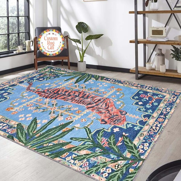 Tiger Rug - Etsy