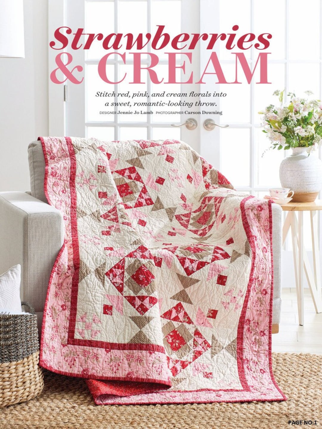 Strawberries & Cream Quilt Pattern PDF Only - Etsy