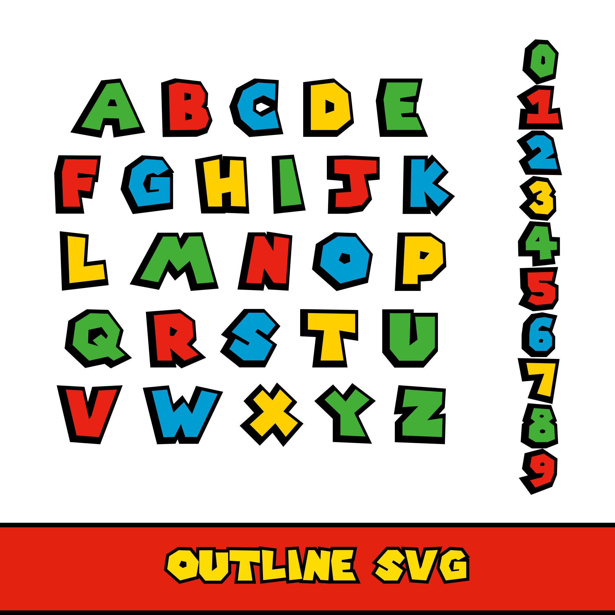 Super Mario Alphabet and Font - Etsy Canada