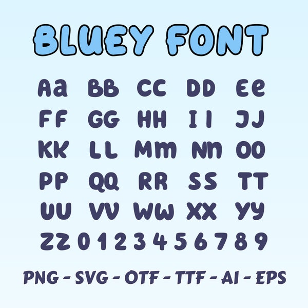 Bluey Font - Etsy