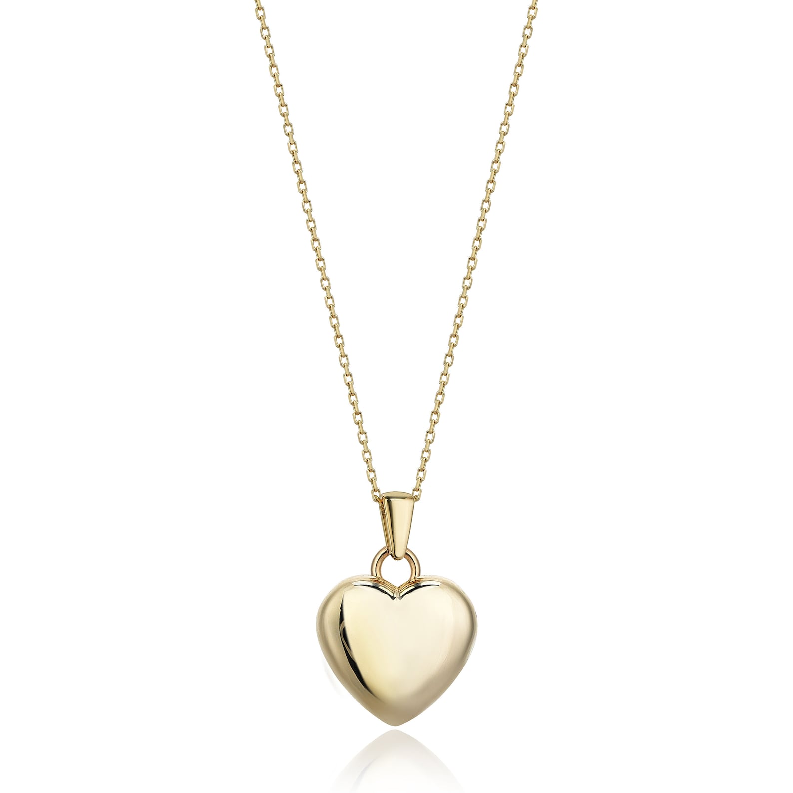 14k Solid Gold Big Heart Necklace-heart Necklace-gift for Women - Etsy