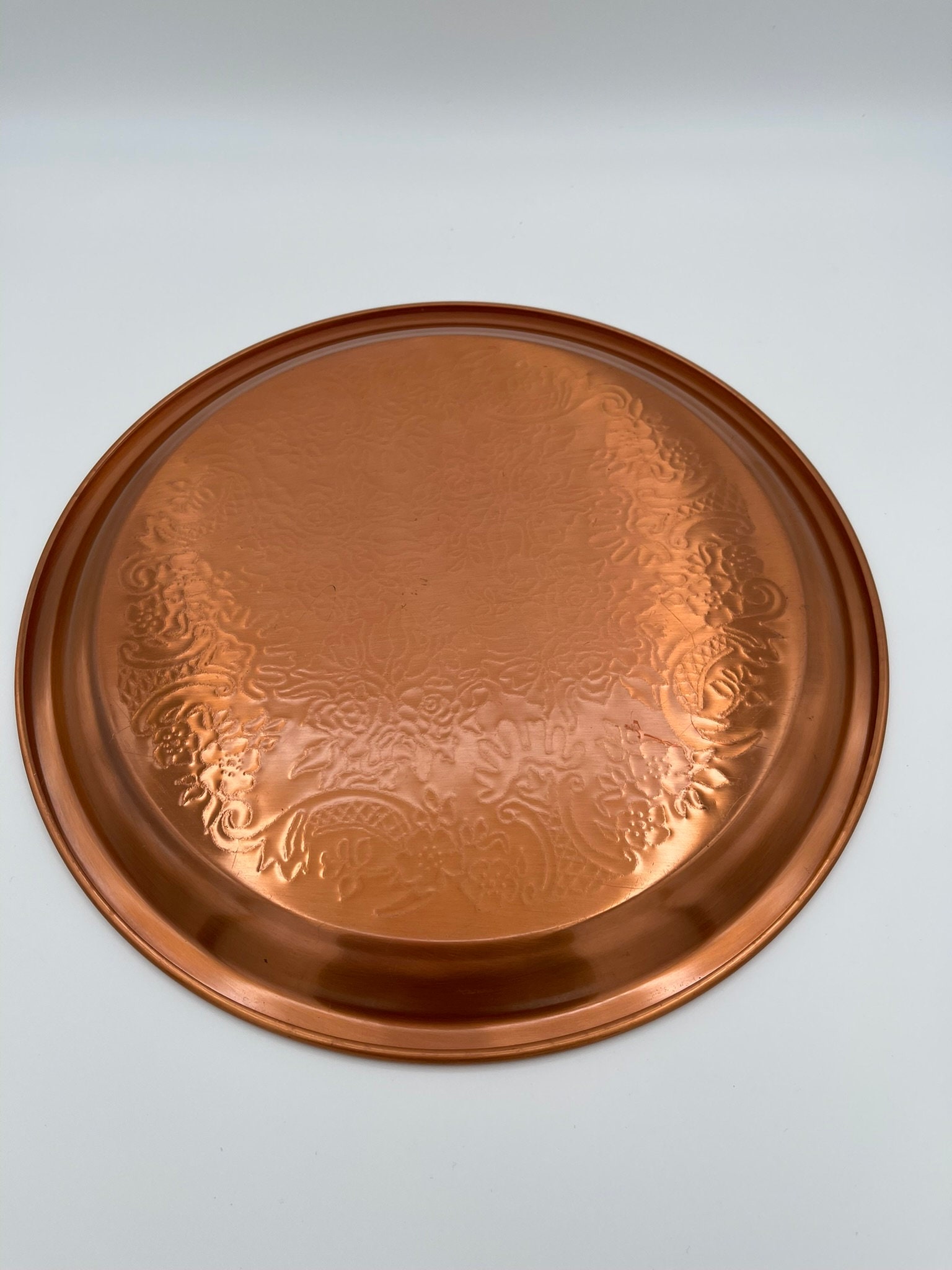 Hand Hammered Copper Tray | Gregorian Solid Copper Coffee Table Tray ...