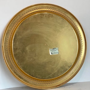 Vintage Gold Electroplated Tray 15-inch Gold Coffee Table Tray With ...