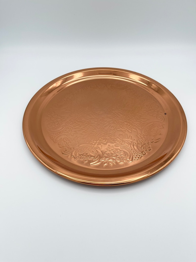 Hand Hammered Copper Tray | Gregorian Solid Copper Coffee Table Tray ...