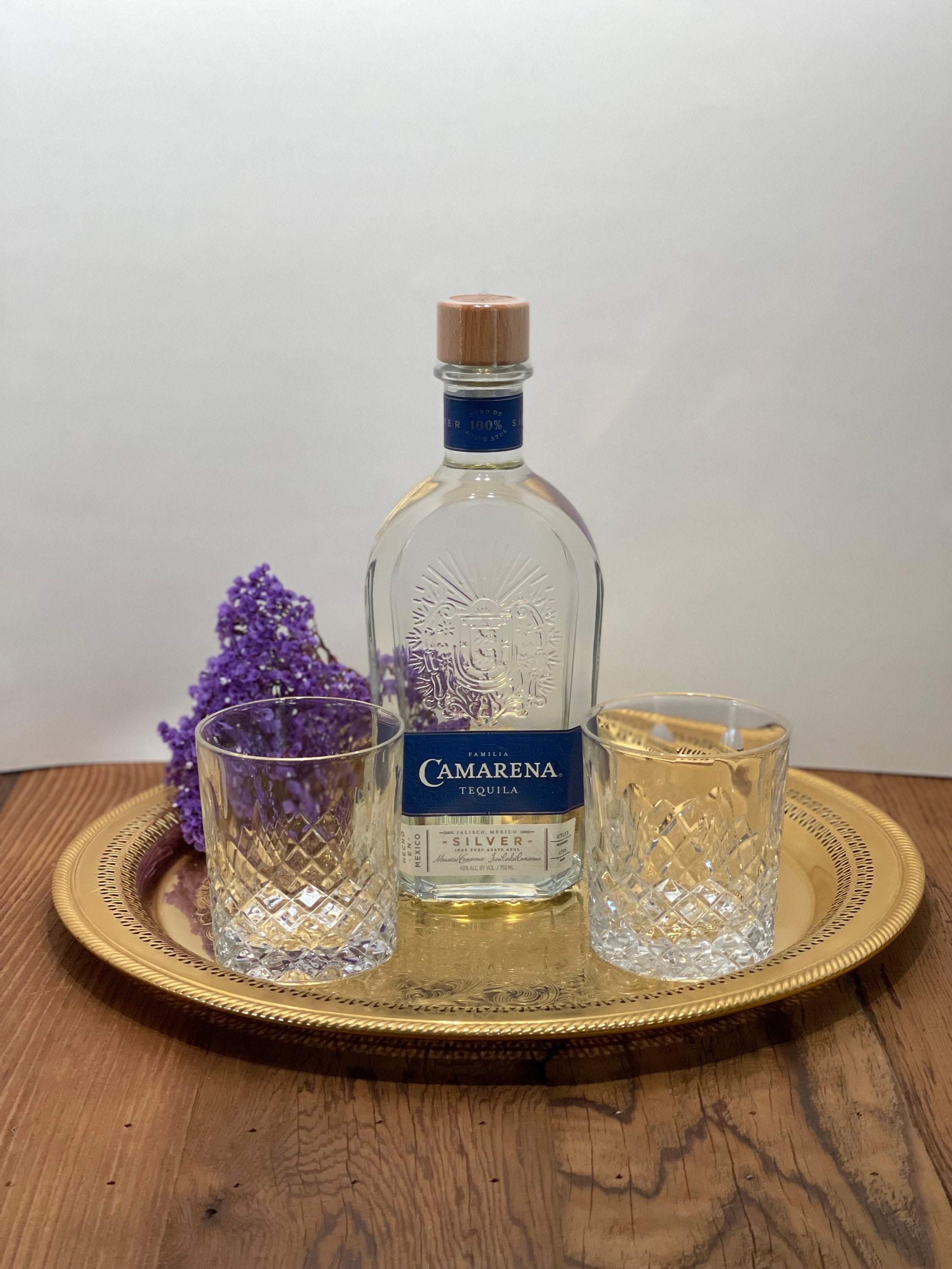 Vintage Gold Electroplated Tray 15-inch Gold Coffee Table Tray With ...