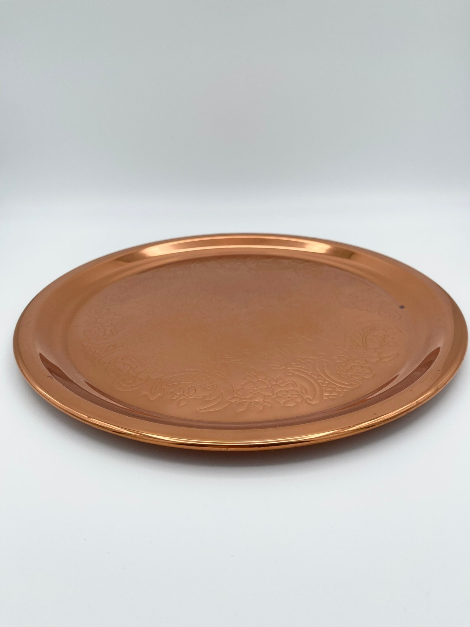 Hand Hammered Copper Tray | Gregorian Solid Copper Coffee Table Tray ...