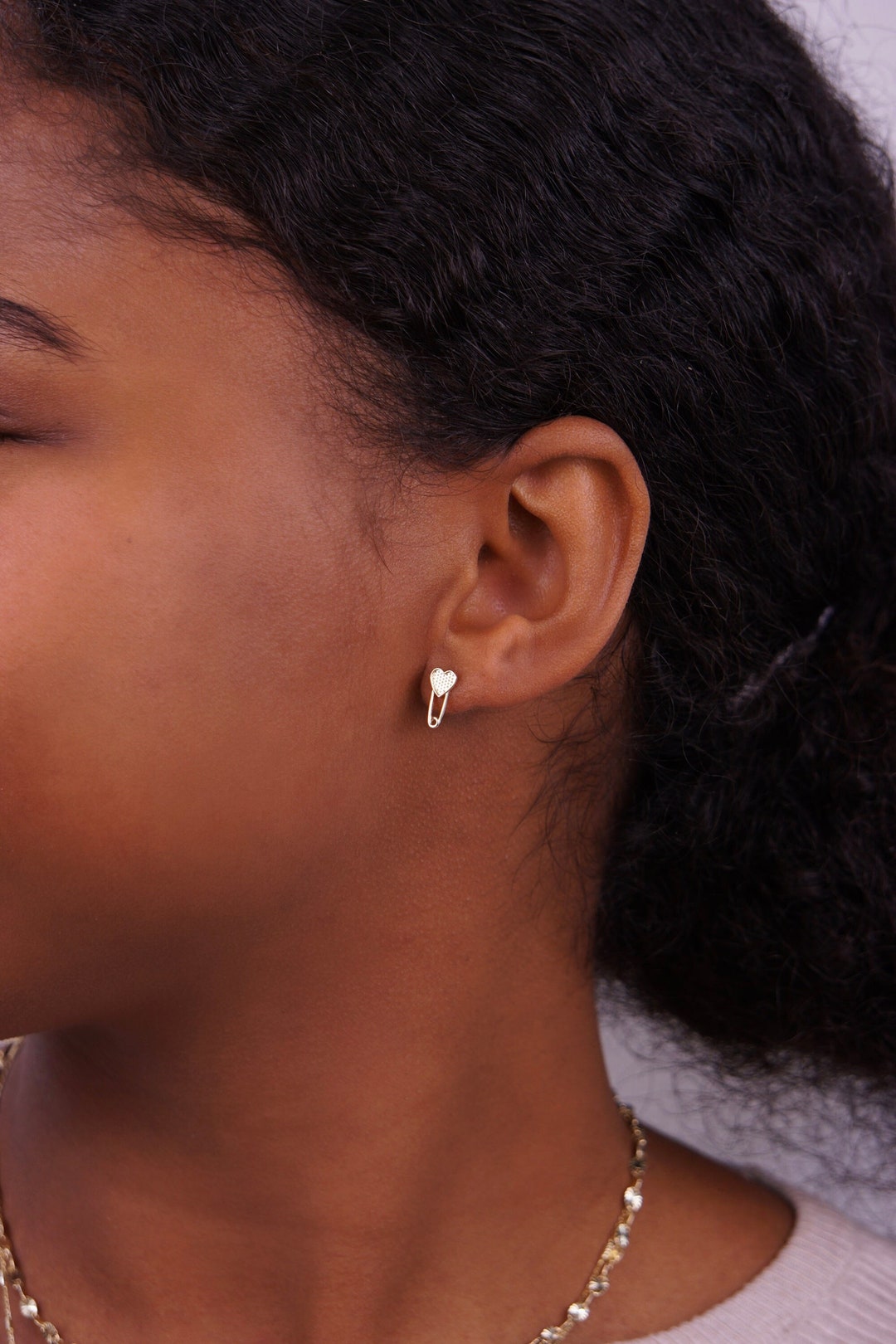 14k Solid Gold - Stud Earrings - Heart Studs - Etsy