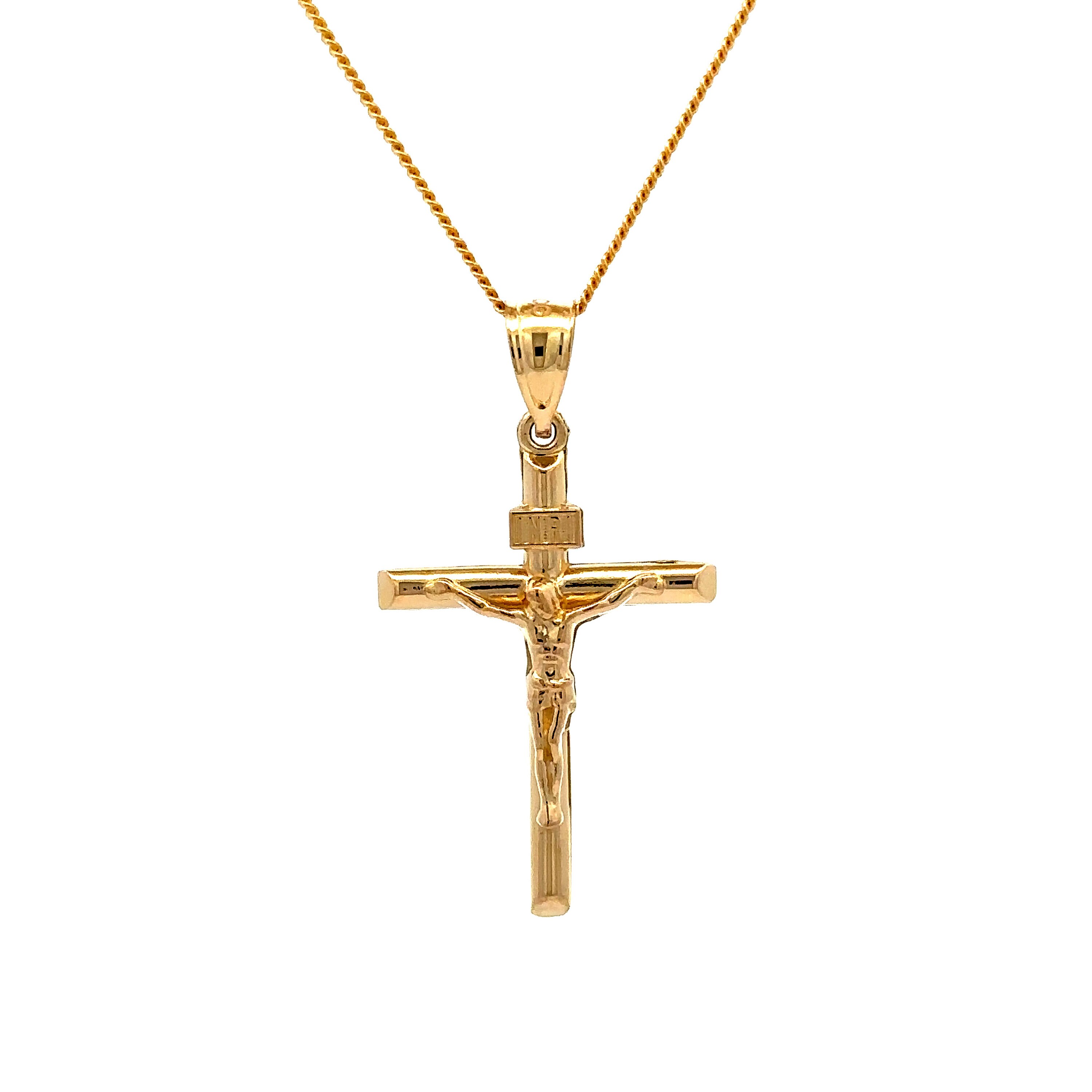 14k Solid Gold Crucifix Cross Pendant Crucifixion of Jesus - Etsy