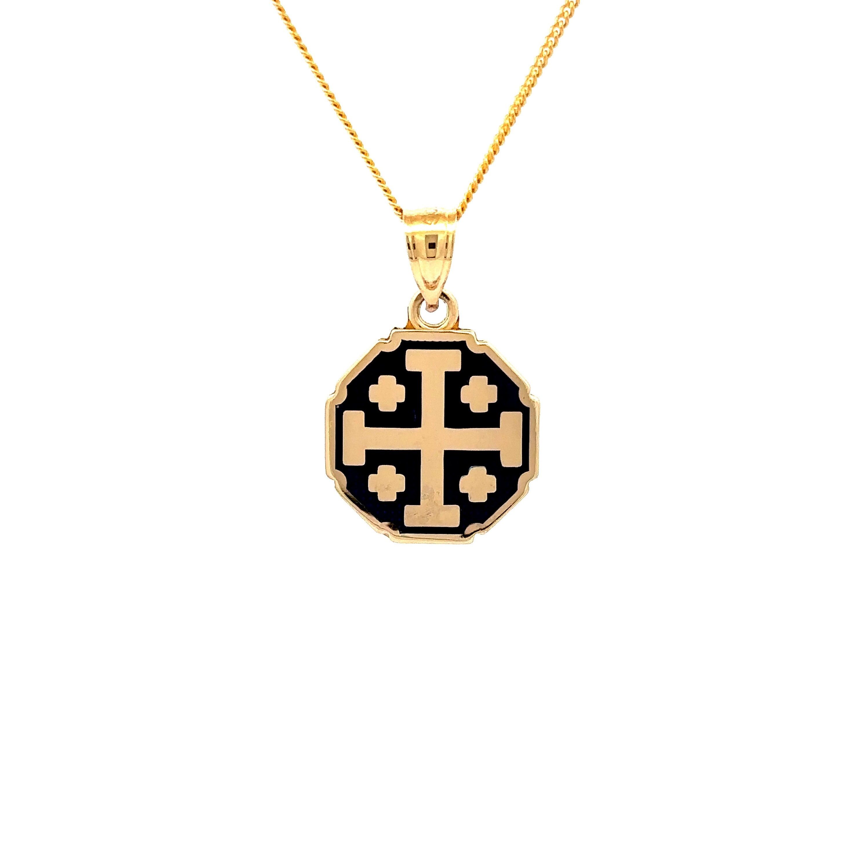 14k Solid Gold Jerusalem Cross That Symbolizes Jerusalems Coat of Arms ...