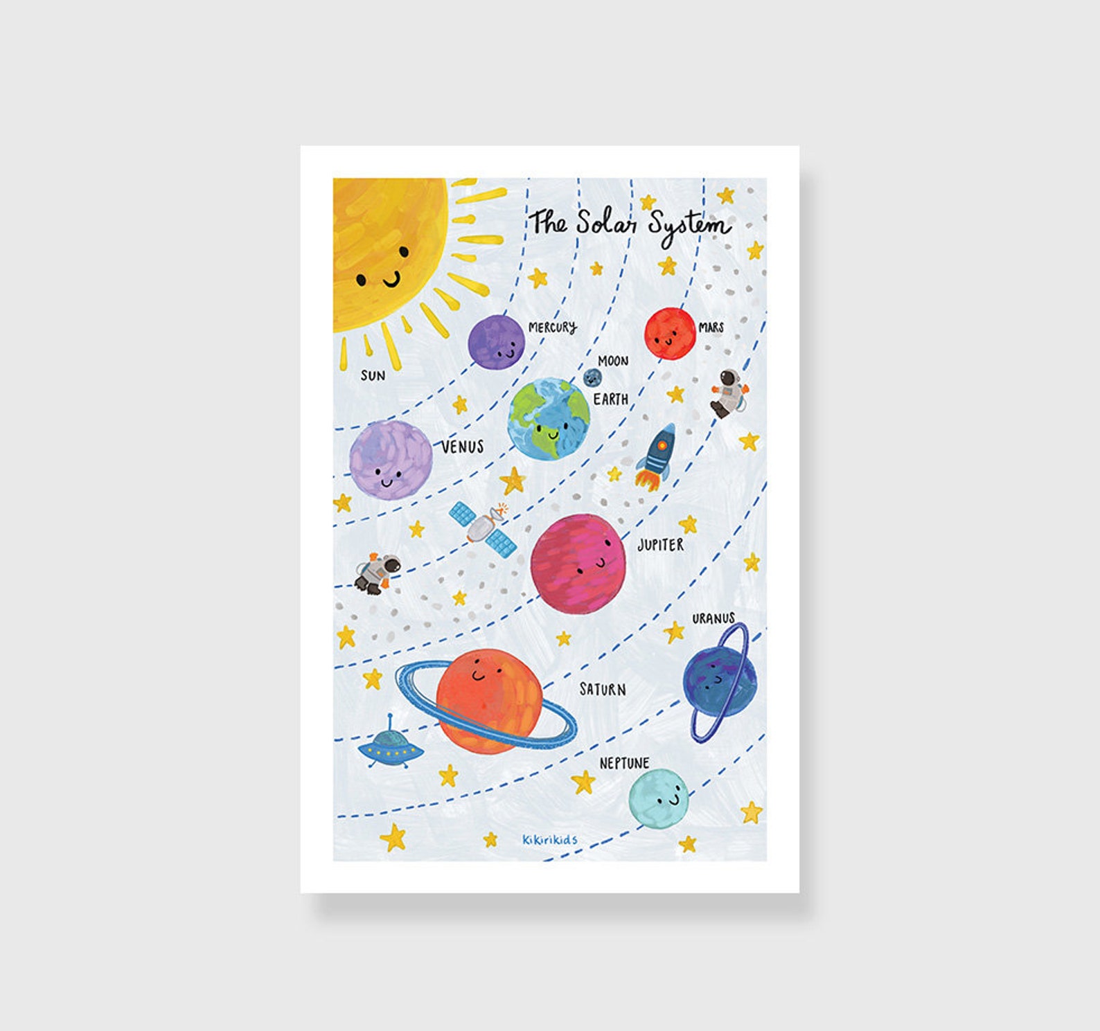 Solar System Poster Homeschool Downloadable Prints Playroom Educational ...