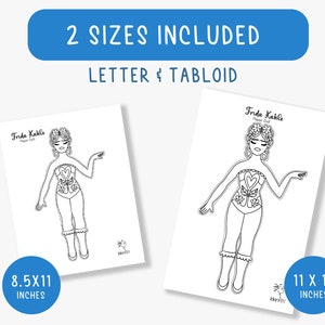 Paper Doll Frida Kahlo, Frida Kahlo Art, Homeschool Printables, Paper ...