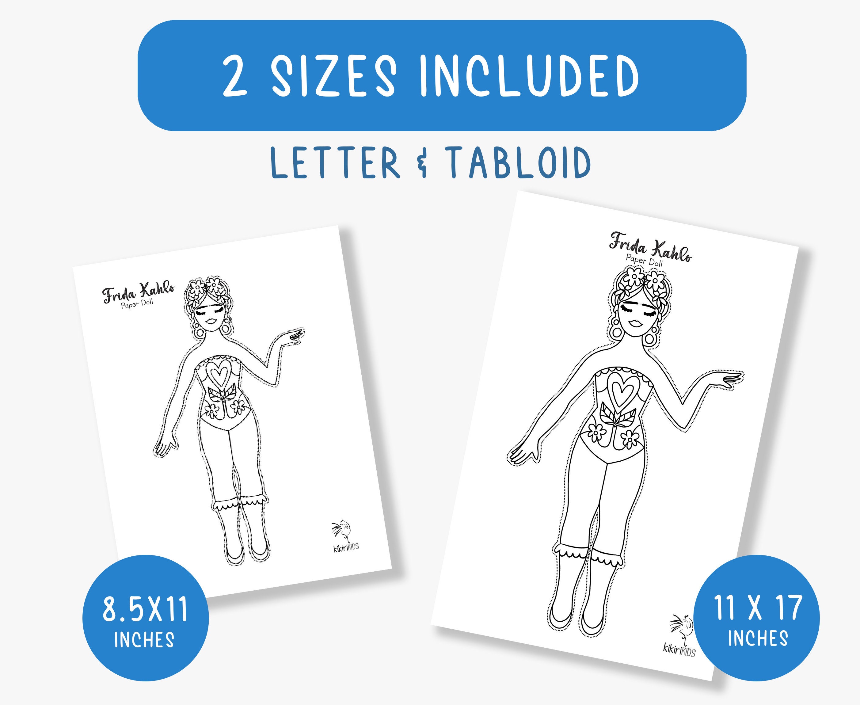 Paper Doll Frida Kahlo, Frida Kahlo Art, Homeschool Printables, Paper ...