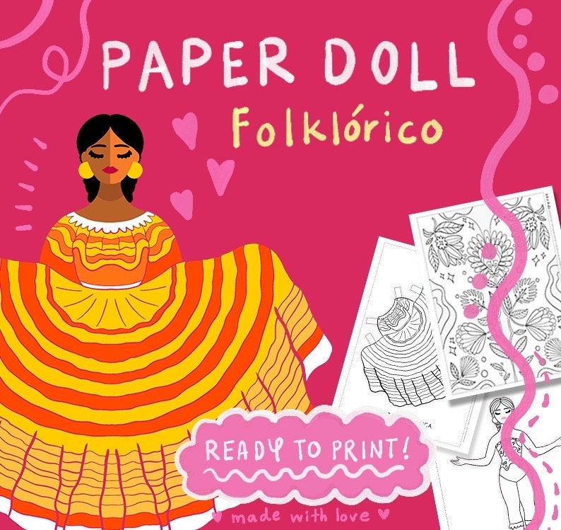 Paper Doll Ballet Folklorico, Danza Folklorica, Homeschool Printables ...