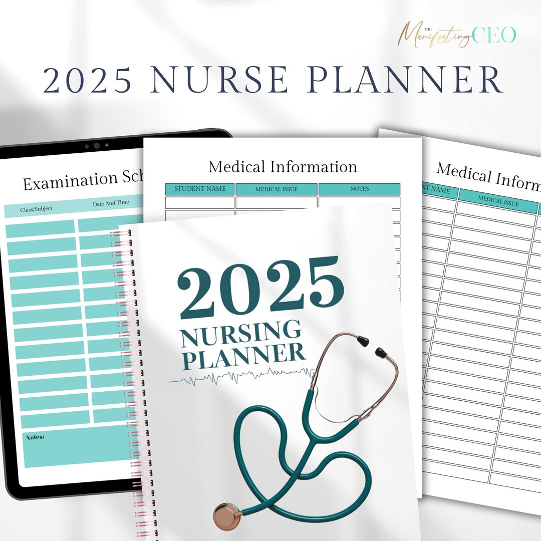 2025 Nurse Student Planner| Nursing Planner for Nurses | Nursing ...