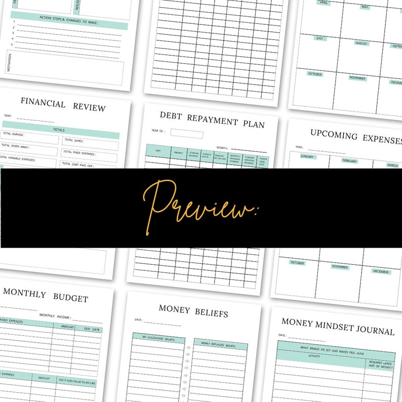 Money Mindset Journal Printable Journal Canva Template Private Label ...