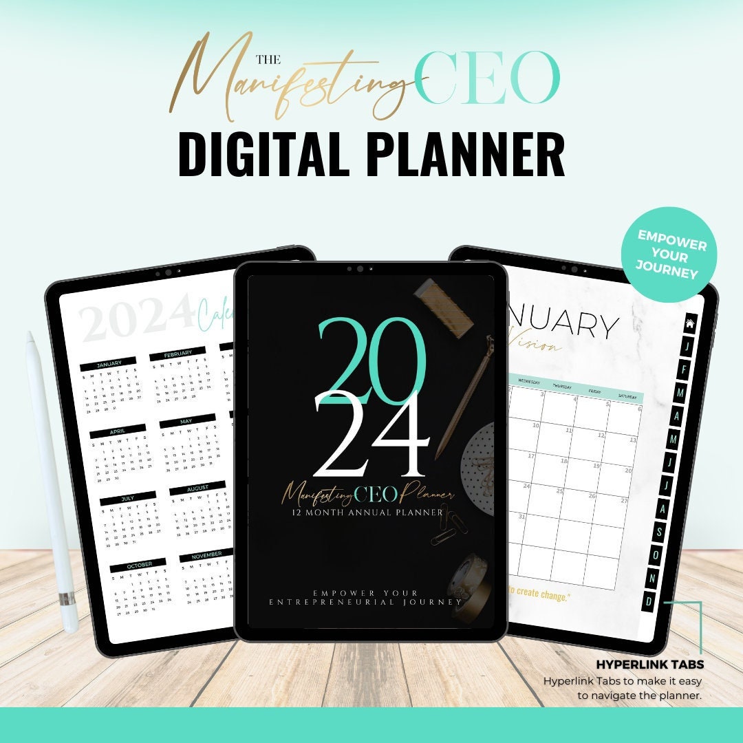 2024 Manifesting CEO Digital Annual Planner, Digital Planner, Goodnotes ...