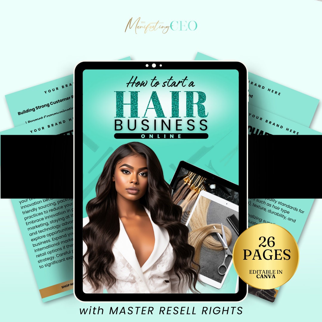 How to Start a Hair Business, Done for You Digital Product, Planner ...