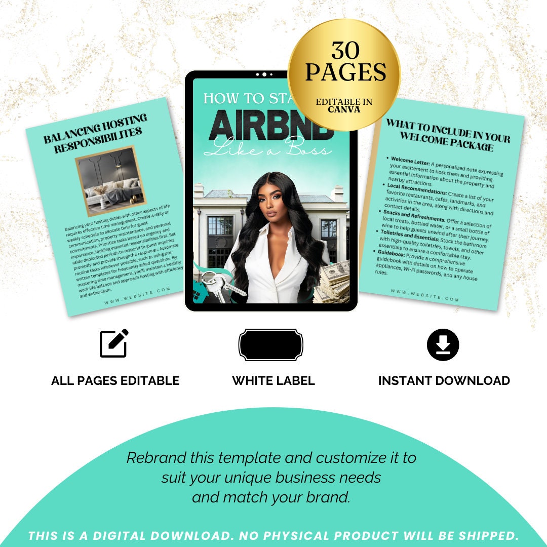 How to Start an Airbnb, Done for You Digital Product, Planner, Journal ...