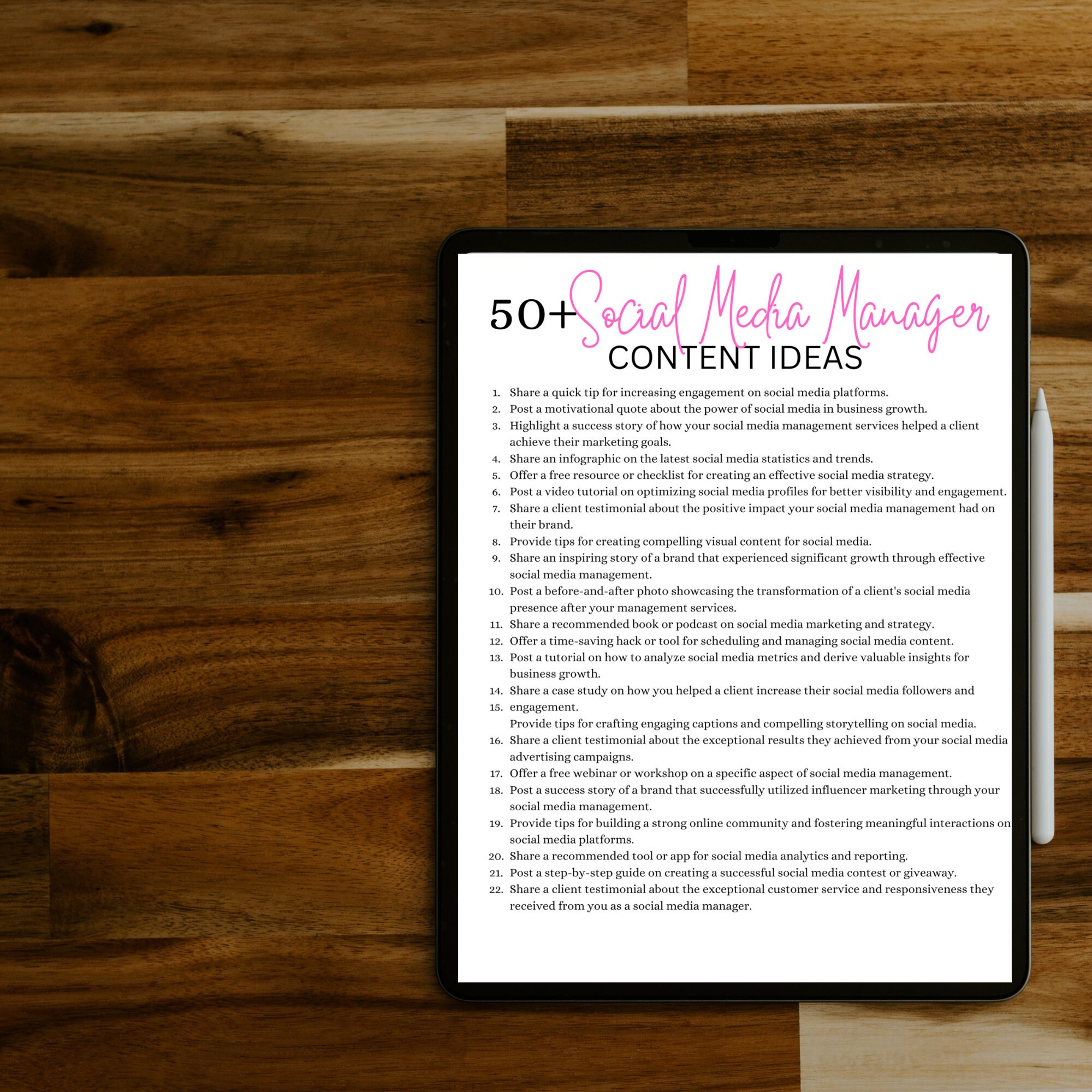 50+ Content Ideas for Social Media Managers | Social Media Manager ...