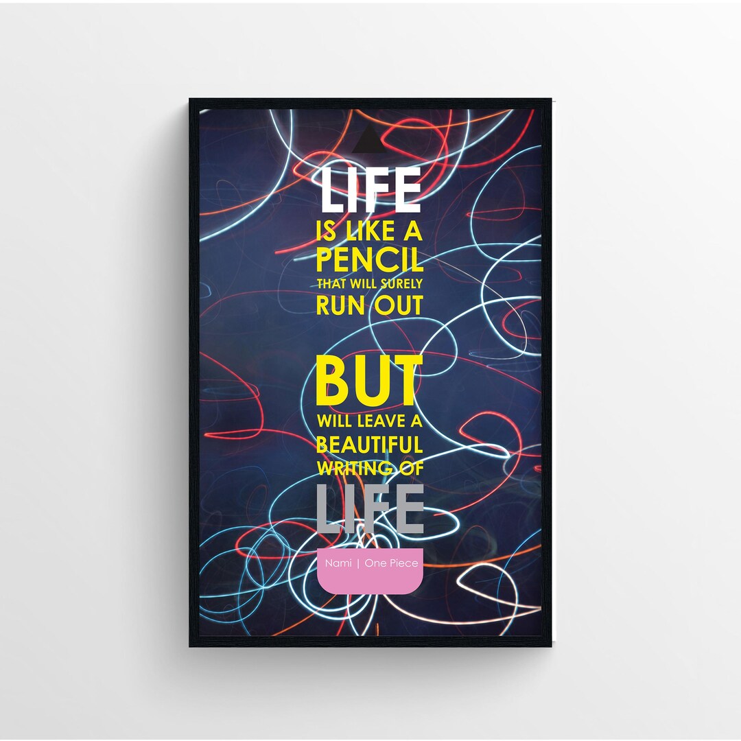 Anime Quote Poster | Life is a Story - Etsy