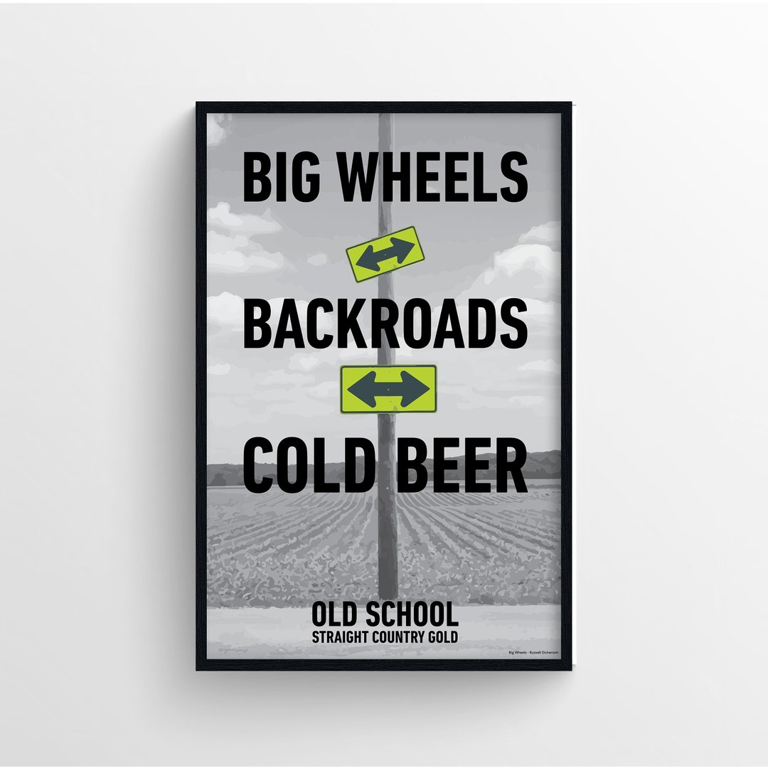 Russel Dickerson - Big Wheels Lyric Poster - Etsy