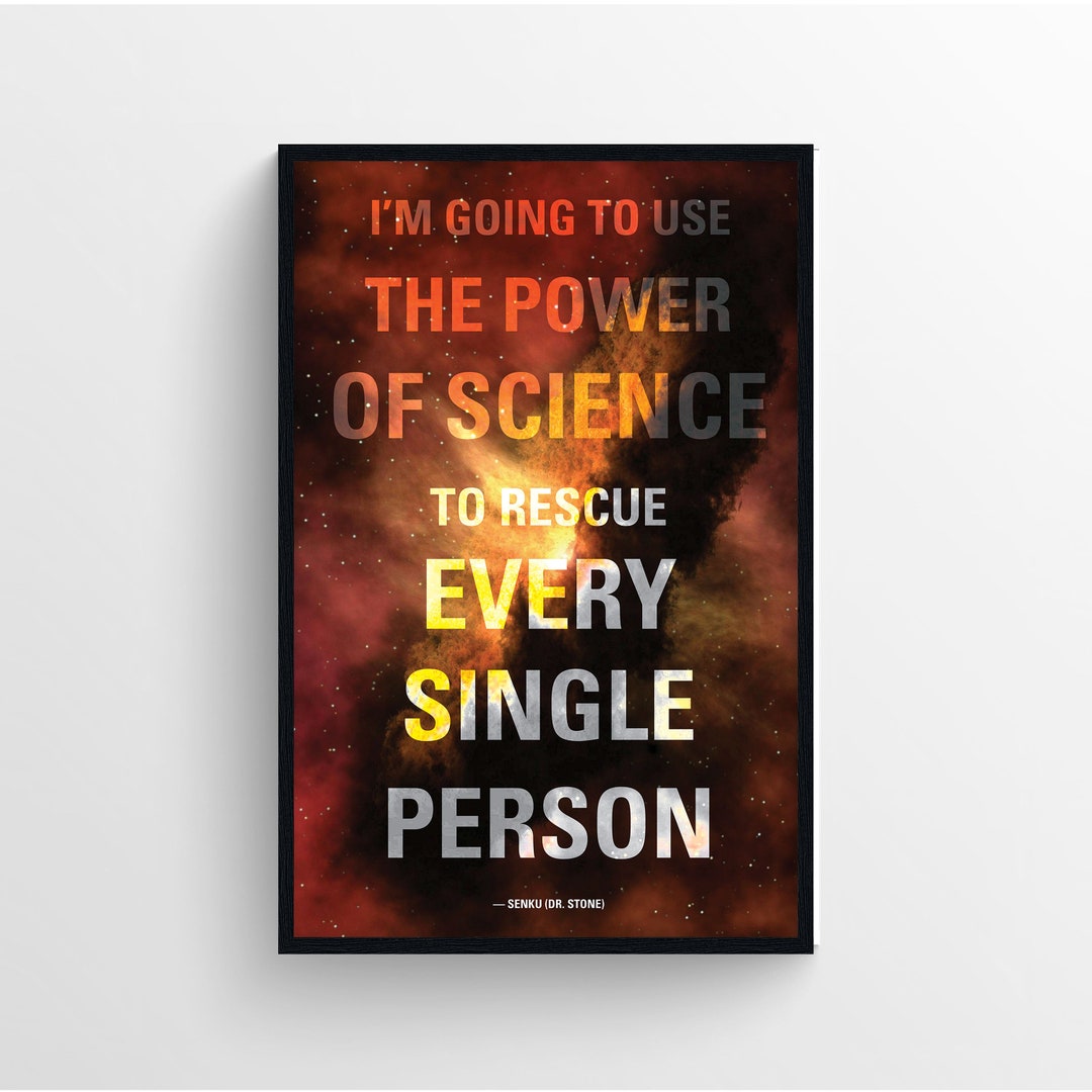 Dr. Stone Quote Poster 1 - Etsy