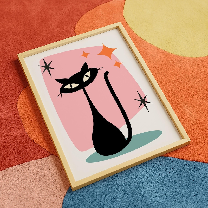 Atomic Cat Art - Etsy