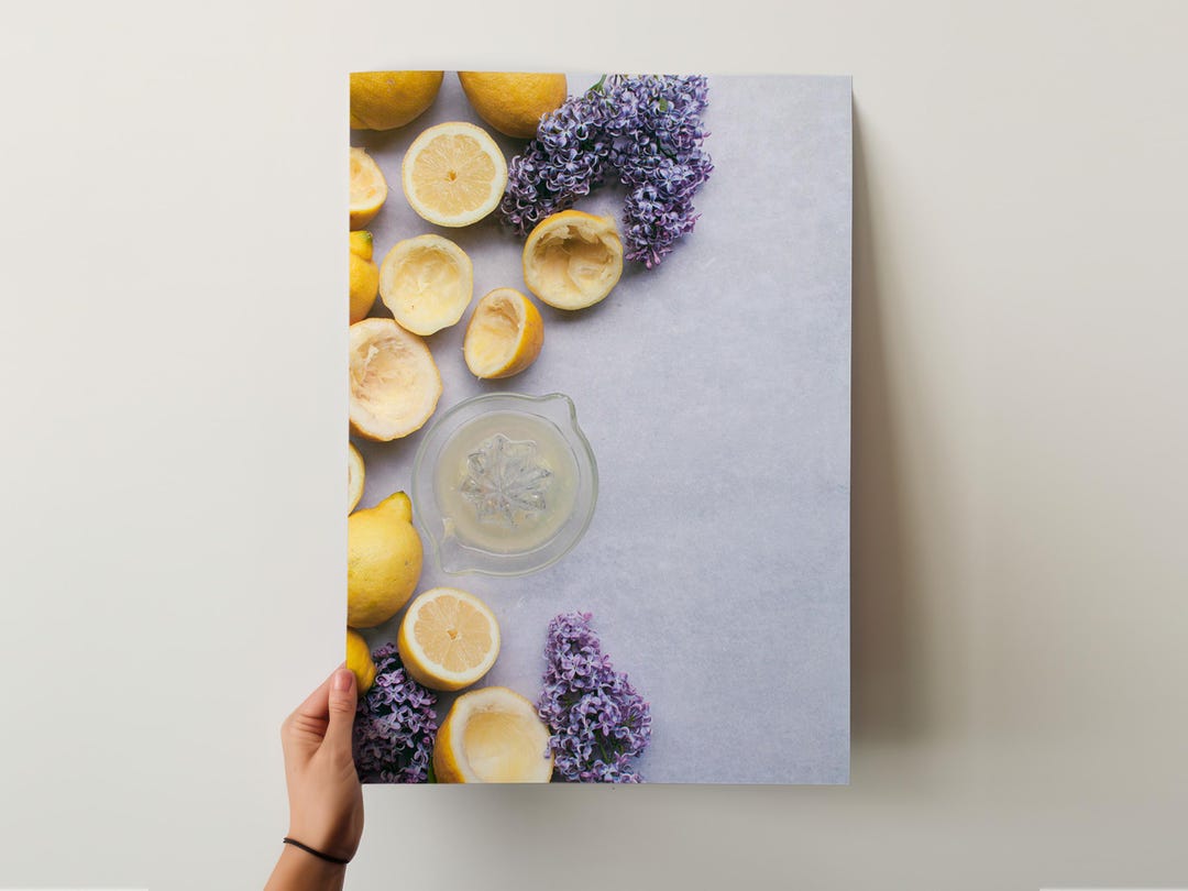 Printable Food Photograph of Lemons and Lilacs - Downloadable Home ...