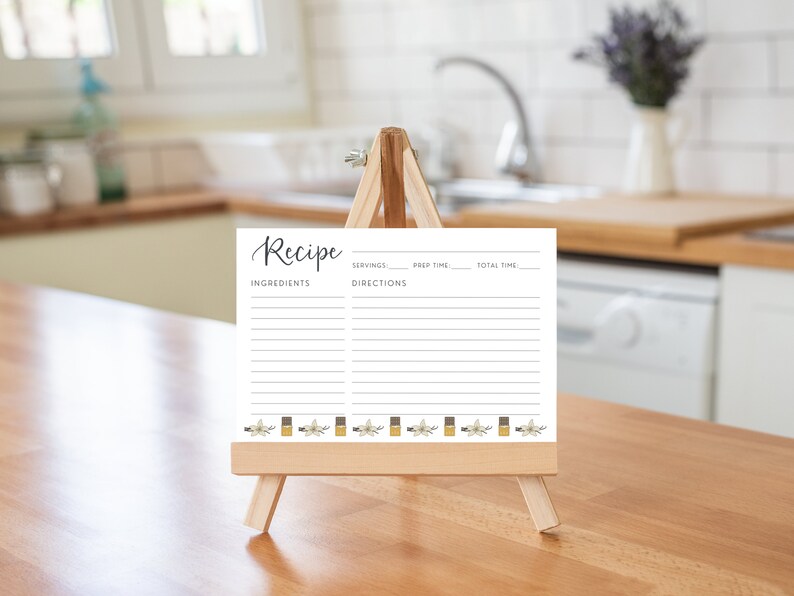 Printable Recipe Card Template in Two Sizes: 6x4 and 7x5 - Etsy
