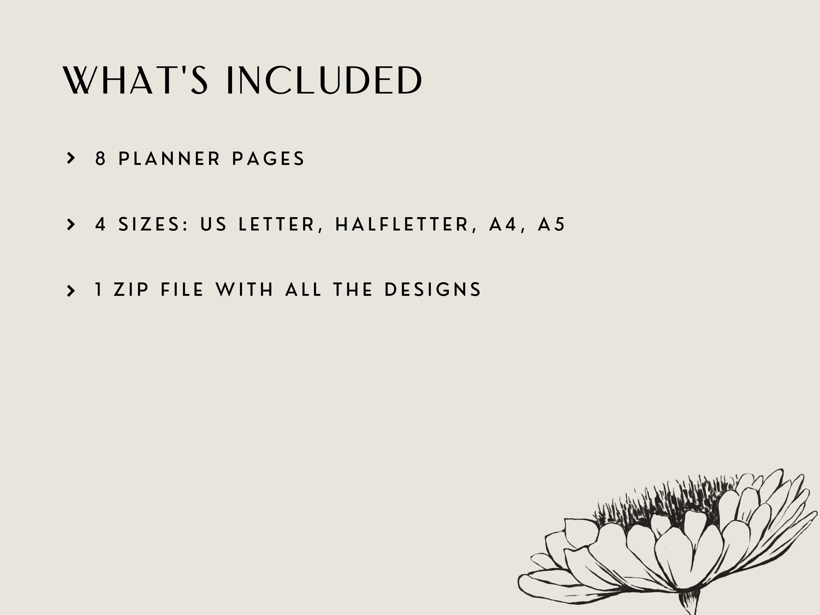 Printable Planner Bundle With 8 Designs | Instant Download PDF ...