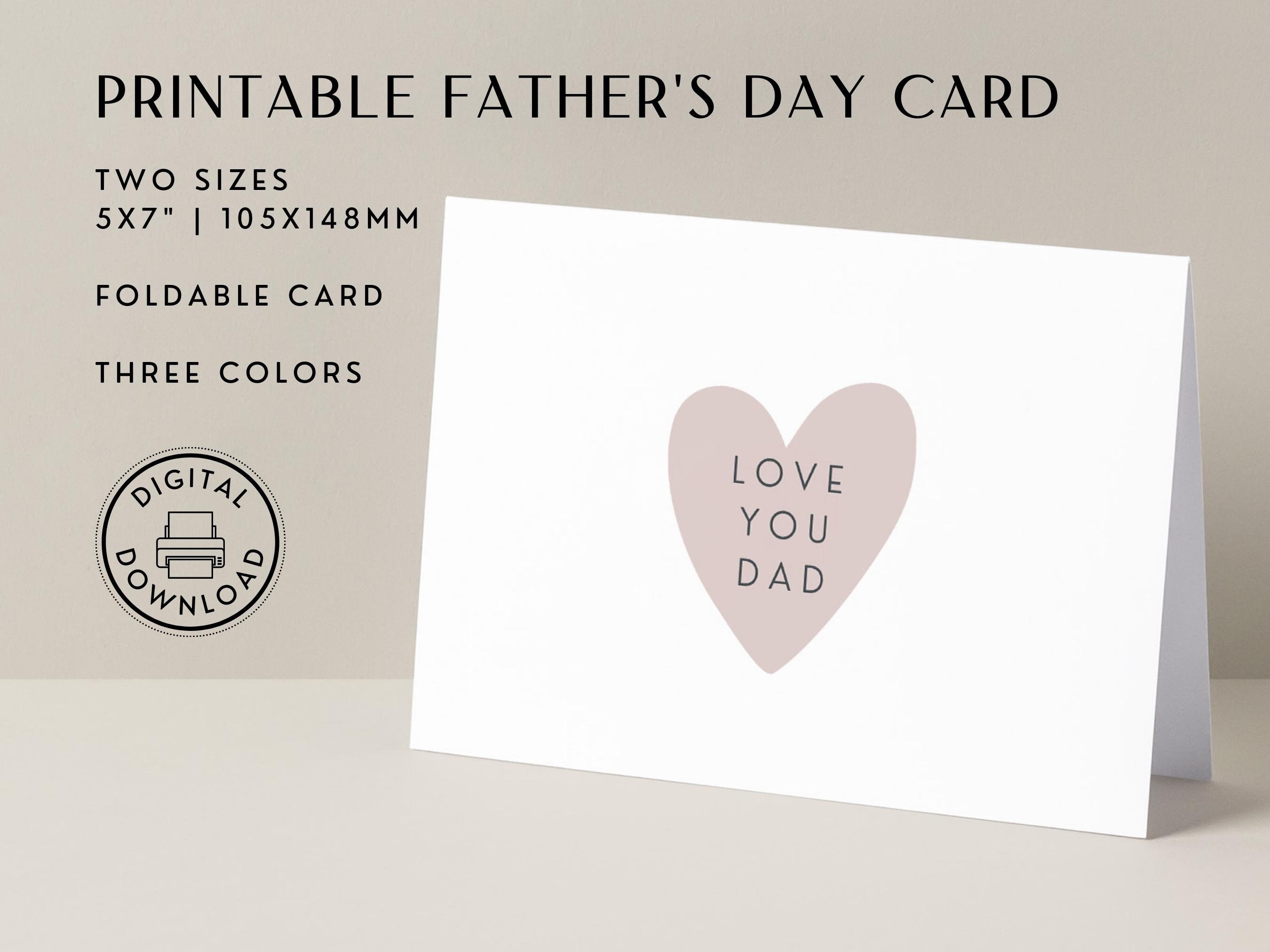 Father's Day Printable Card Printable Greeting Card Instant Download ...