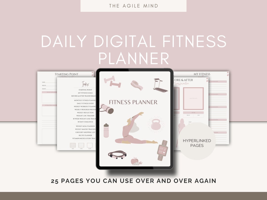 PLANNER FOR FITNESS | Digital Planner | Weightloss Planner | Workout ...