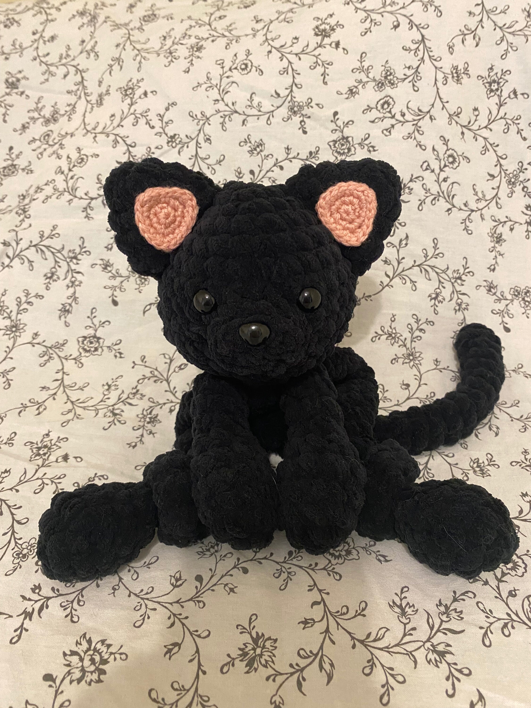 Crochet Halloween Black Cat Snuggler Pattern: Amigurumi Plush Toy (PDF ...