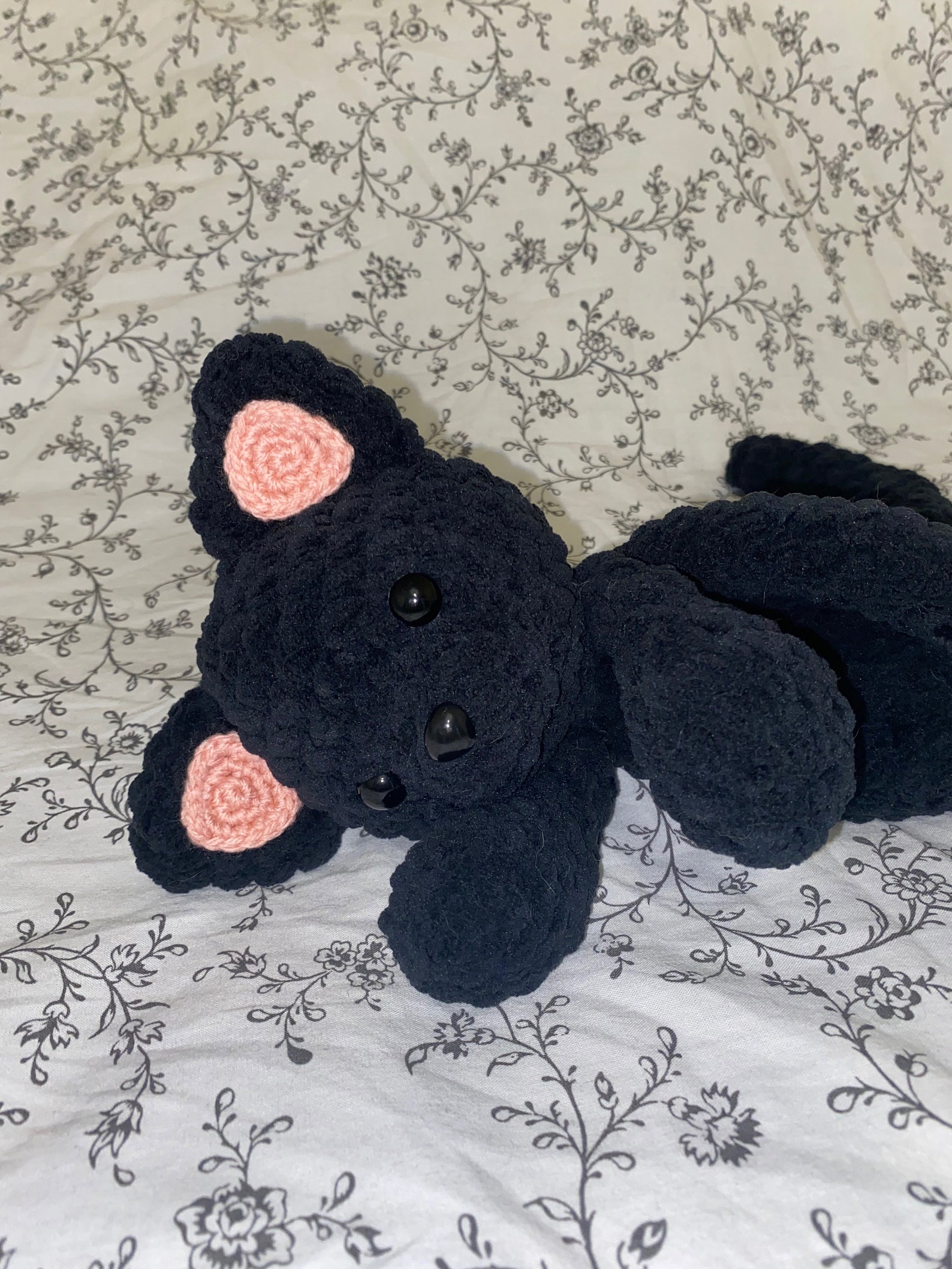 Crochet Halloween Black Cat Snuggler Pattern: Amigurumi Plush Toy (PDF ...