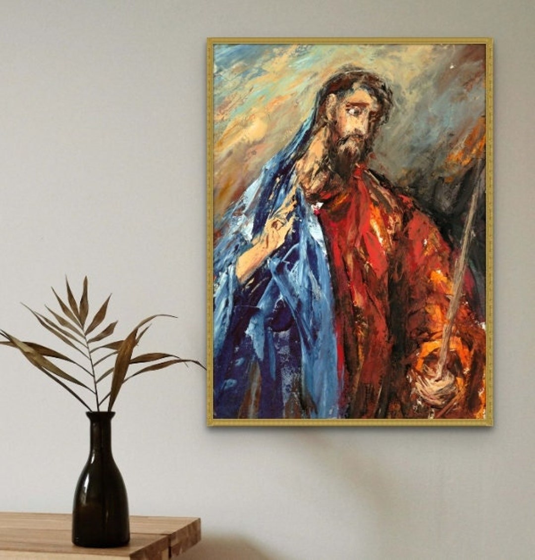 Saint Thomas the Apostle Christian Art Print Modern Bible Art - Etsy