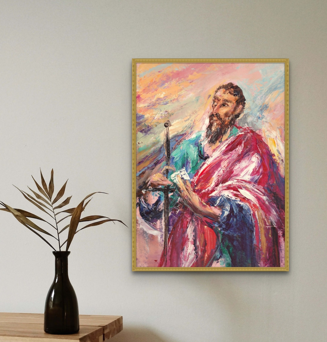 Saint Paul the Apostle Christian Art Print| Modern Bible Art ...