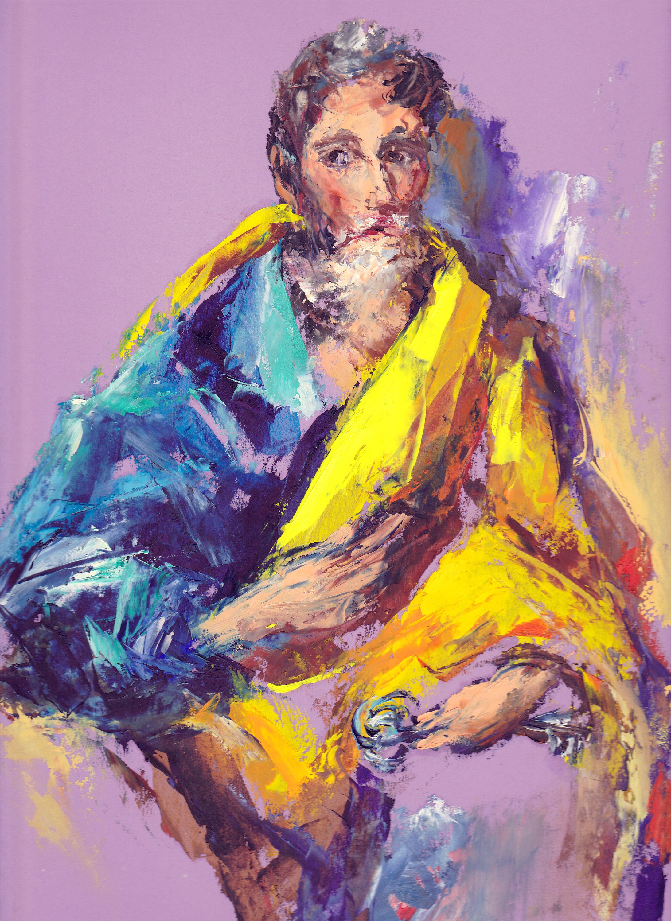 Saint Peter the Apostle Christian Art Print| Modern Bible Art ...