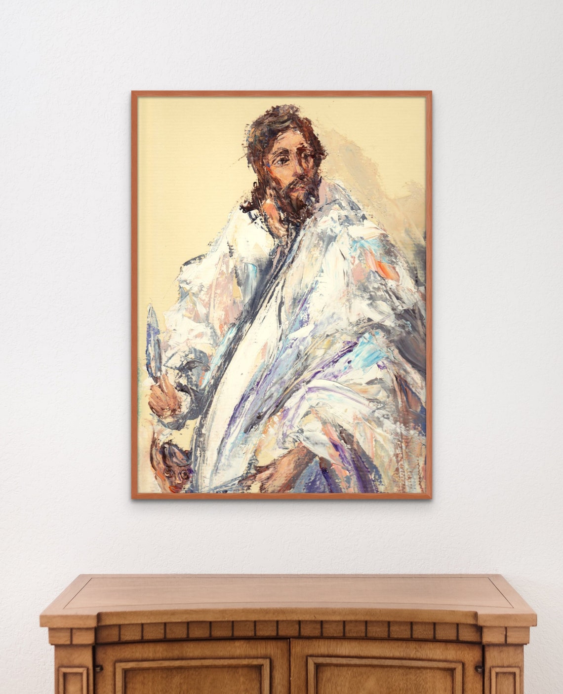 Saint Bartholomew the Apostle Christian Art Print Modern Bible Art ...