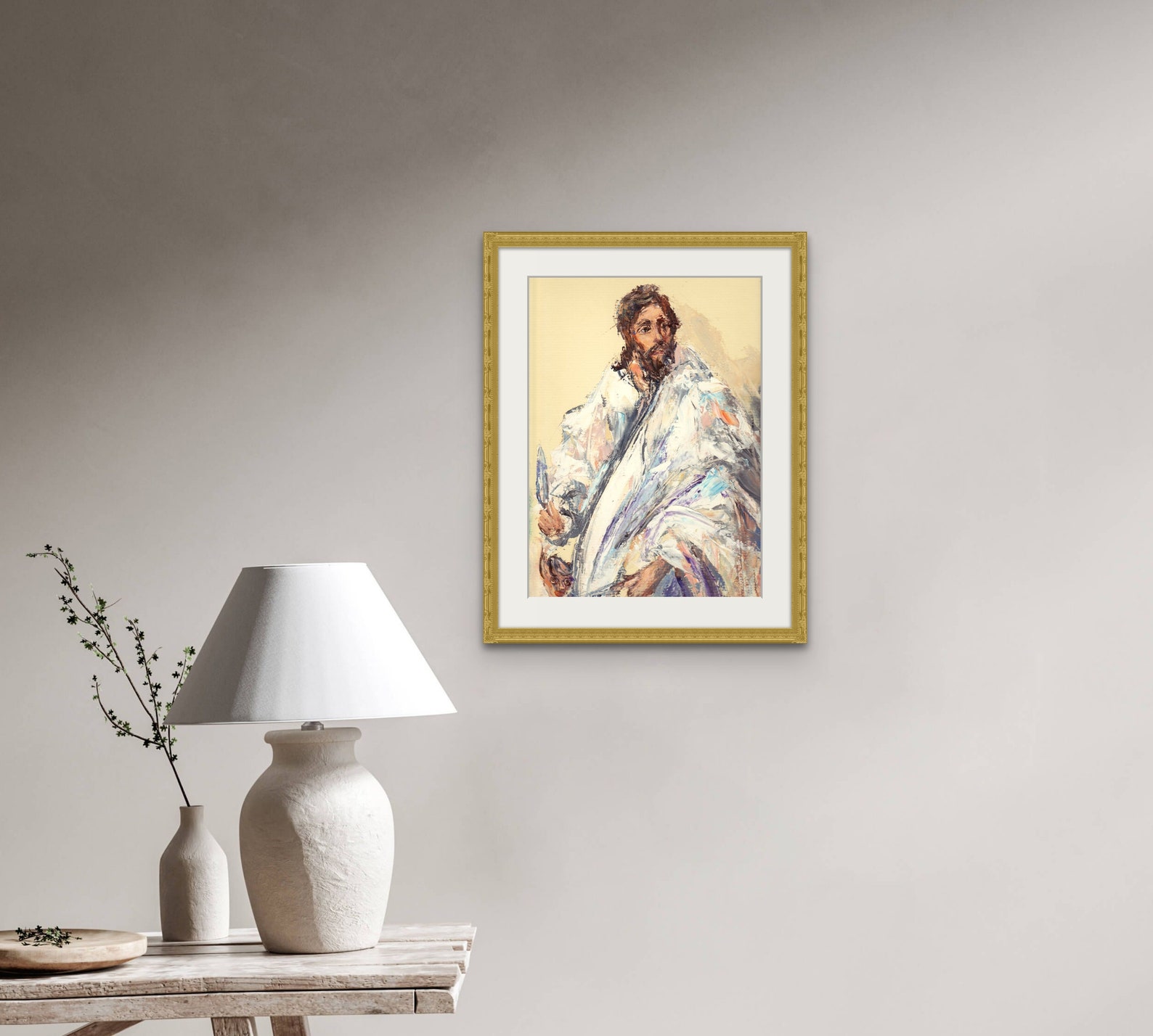 Saint Bartholomew the Apostle Christian Art Print Modern Bible Art ...