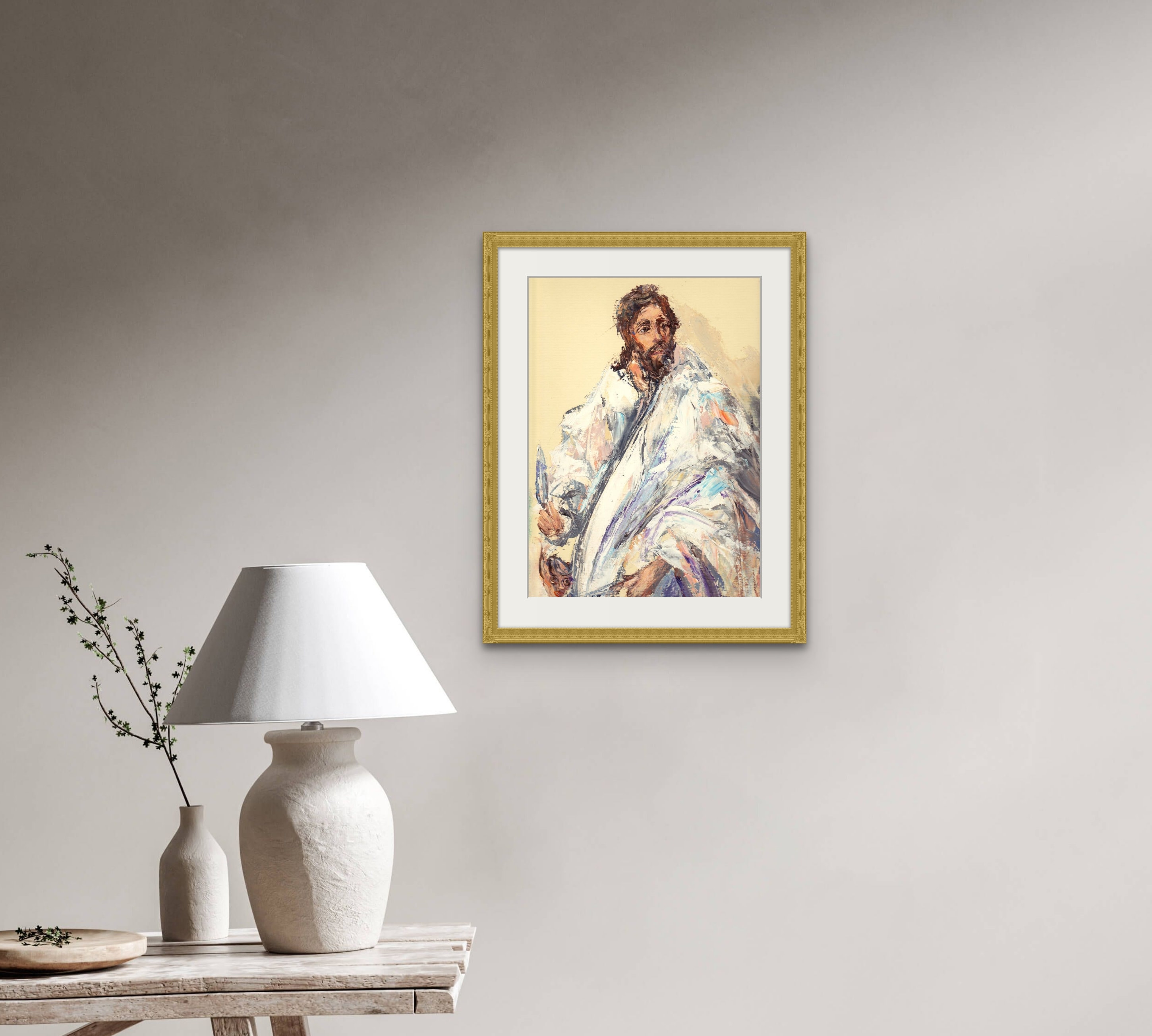Saint Bartholomew the Apostle Christian Art Print Modern Bible Art ...