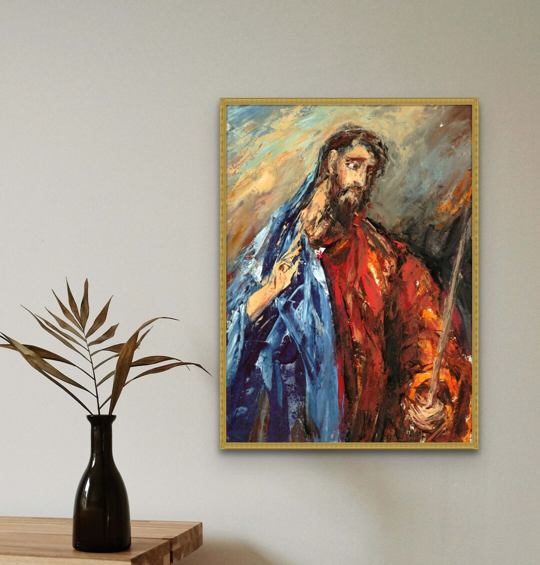 Saint Thomas the Apostle Christian Art Print| Modern Bible Art ...