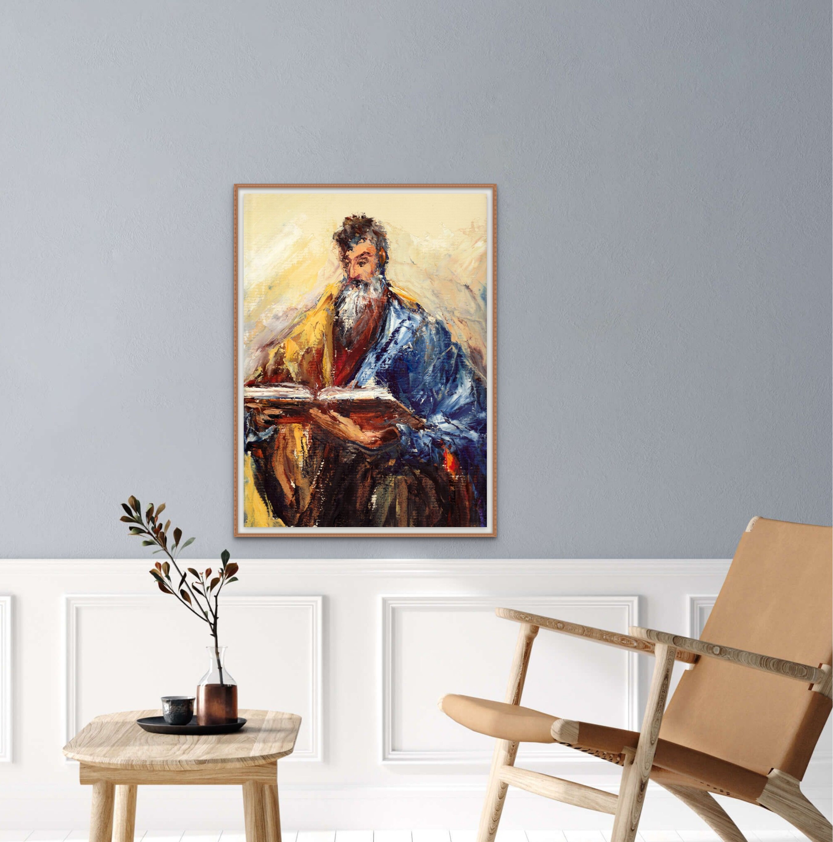 Saint Simon the Apostle Christian Art Print Modern Bible Art Expressive ...