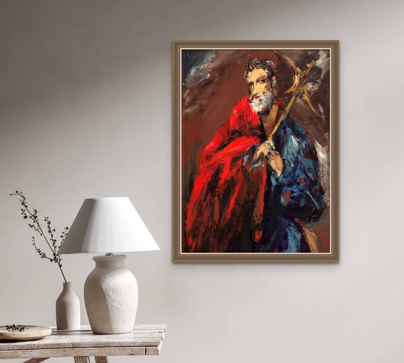 Saint Thaddeus jude the Apostle Christian Art Print Modern - Etsy