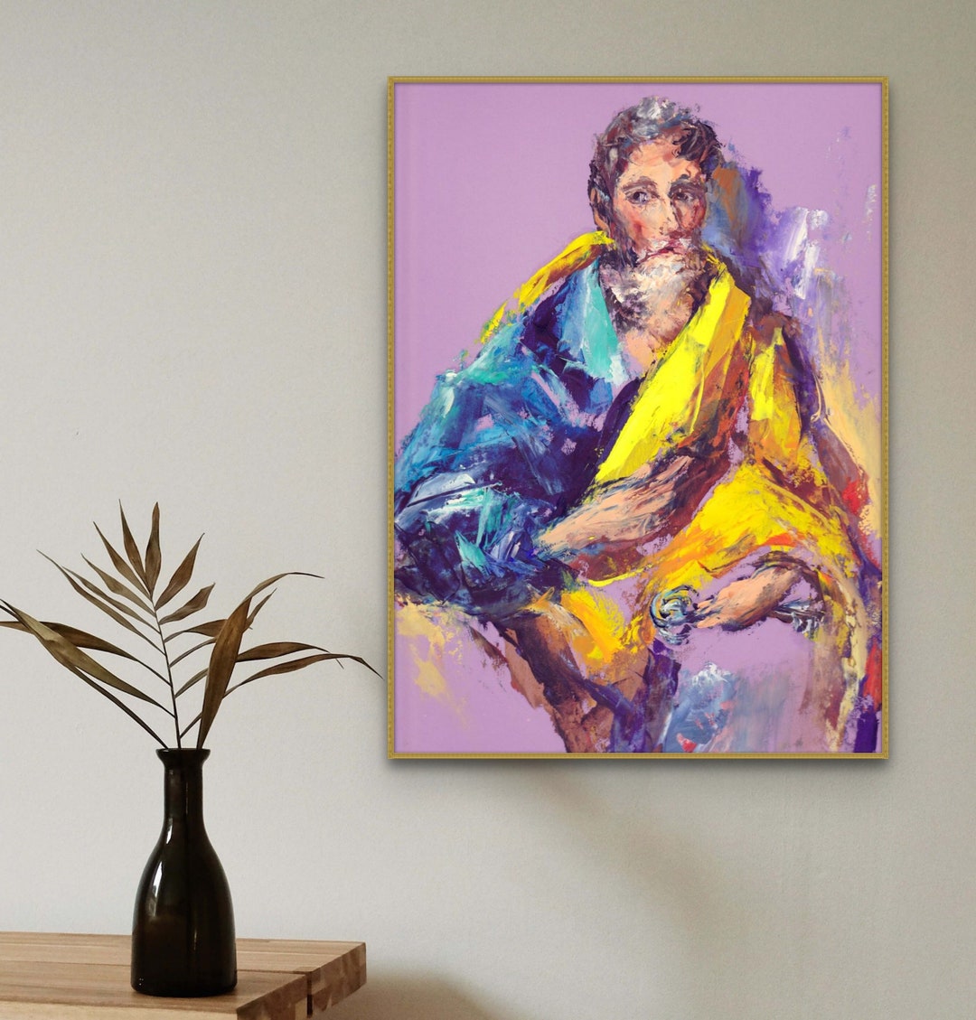 Saint Peter the Apostle Christian Art Print Modern Bible Art - Etsy