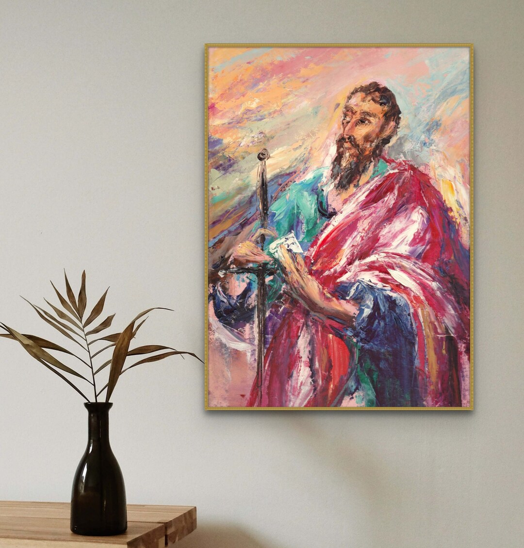 Saint Paul the Apostle Christian Art Print Modern Bible Art - Etsy