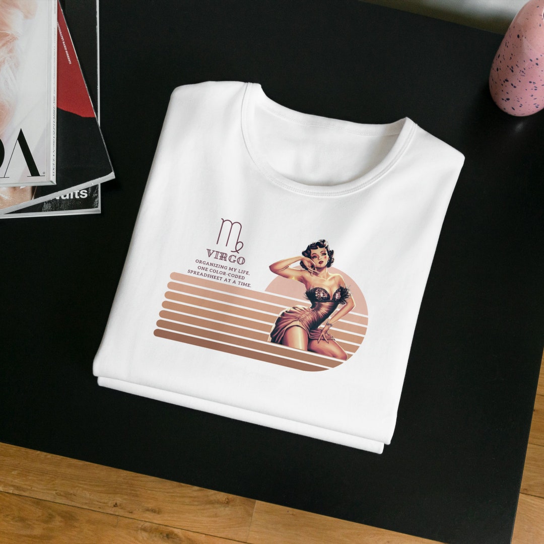 Zodiac Pin up Babes & Astrology Symbols Tee virgo - Etsy
