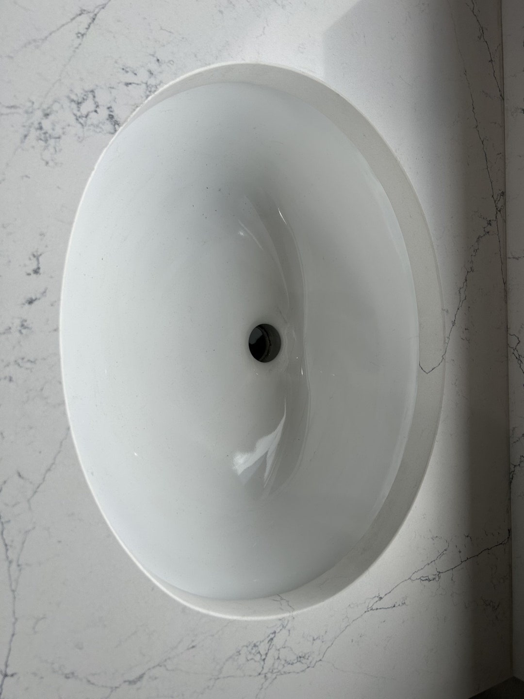 Crescent Porcelain White Oval 17" X 14" Vanity Sink - Etsy